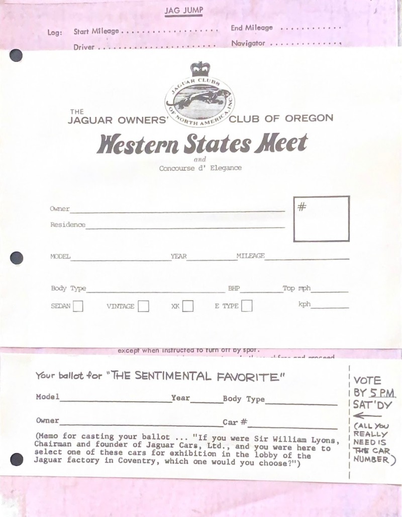 Western States Meet June 1970 - Jaguar Owners Club of Oregon